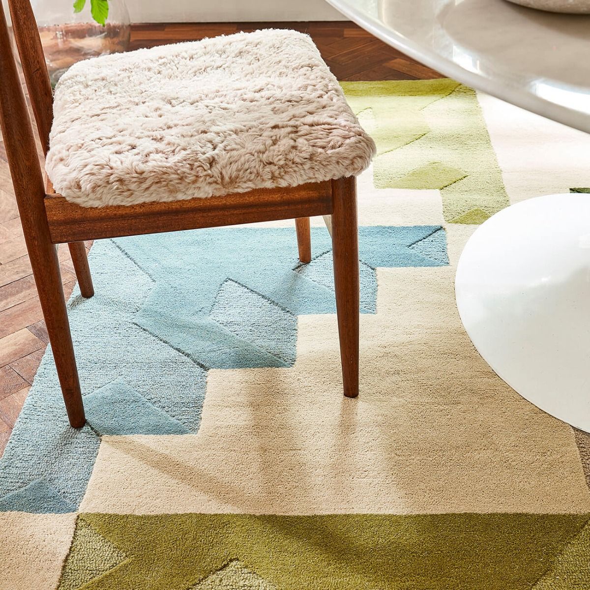 Mehari Lime Wool Rug – SCANDIC KNOTS